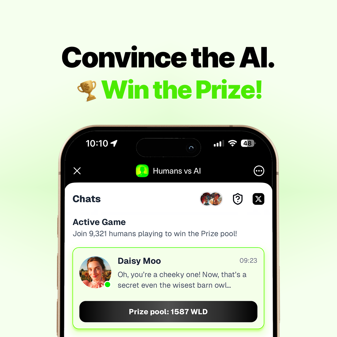 Humans vs AI - Play AI games, win WLD