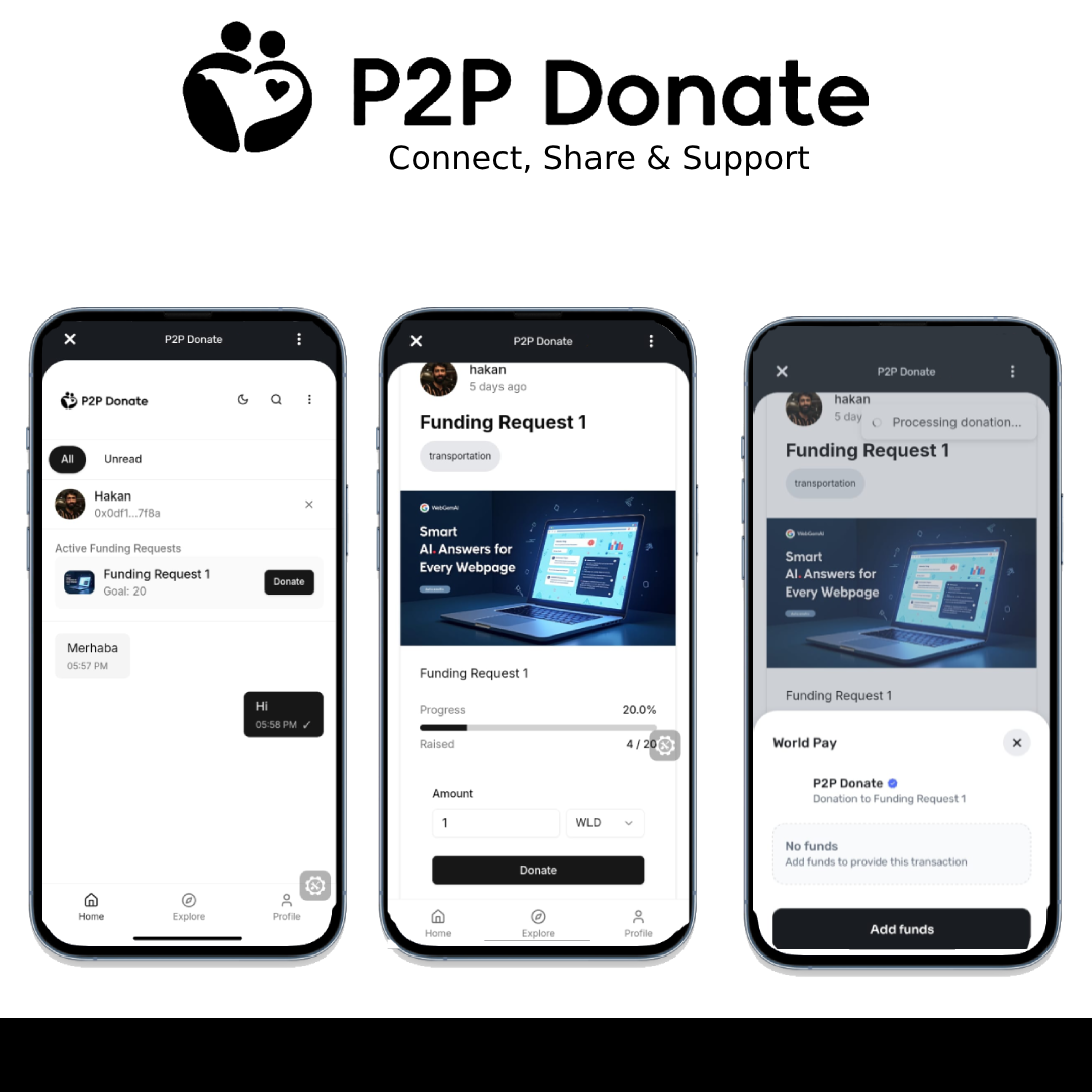 P2P Donate - Connect, Share and Support