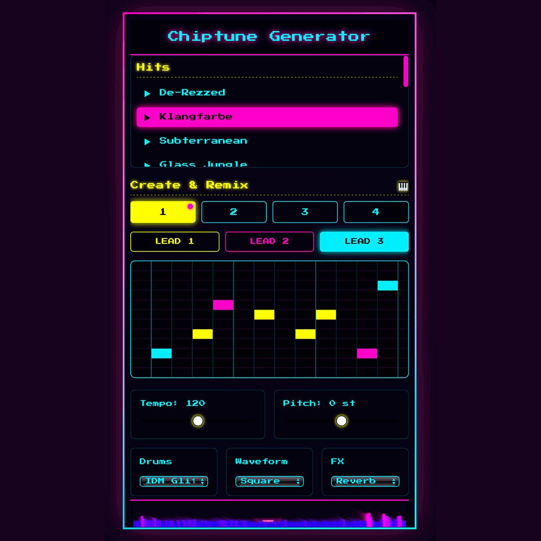 Chiptune Generator - Generate Pixel-Perfect Melodies