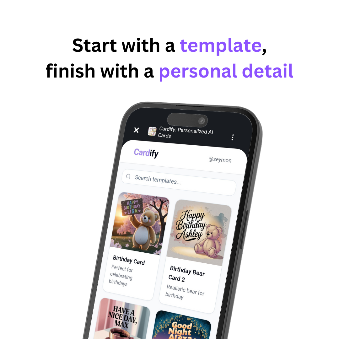 Cardify: Personalized AI Cards