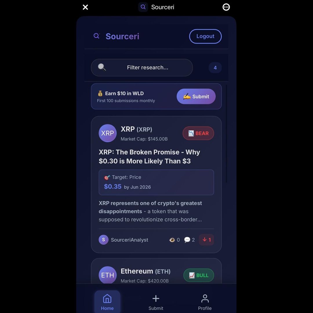 Sourceri - Quality Crypto Research. Real Rewards.
